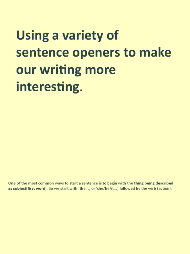 One Off KS3 English Lesson: Sentences | PDF | Language Mechanics