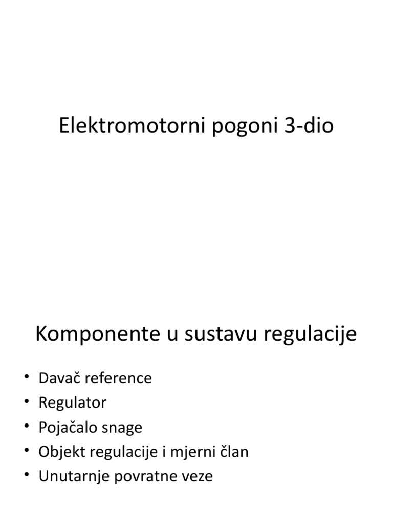 Elektromotorni Pogoni 3-Dio | PDF