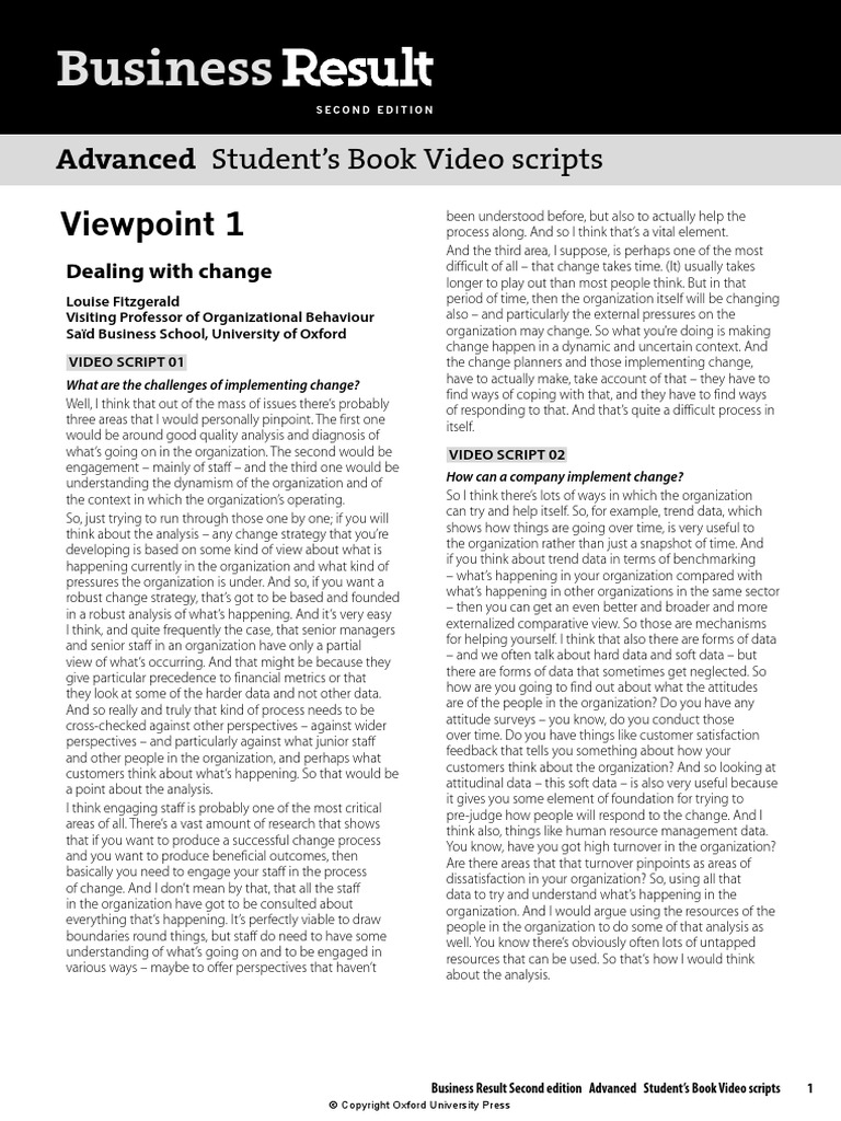 Br2e Advanced Videoscripts | PDF | Entrepreneurship | Fair Trade