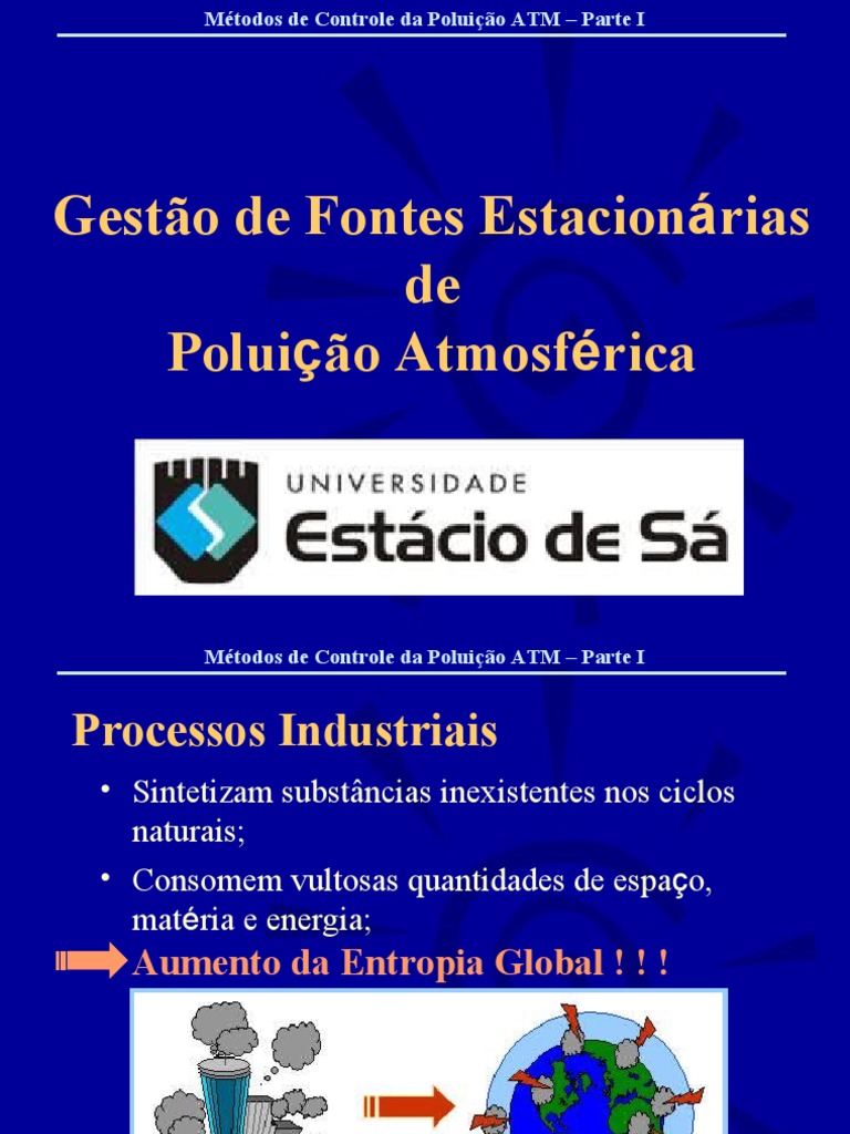 aula Métodos de Controle da Poluição ATM Parte I | PDF | Poluição do ar ...