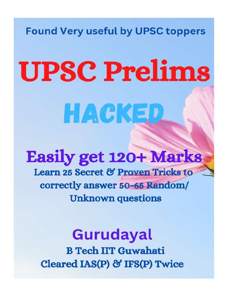 Prelims Hacked Ebook | PDF | Knowledge