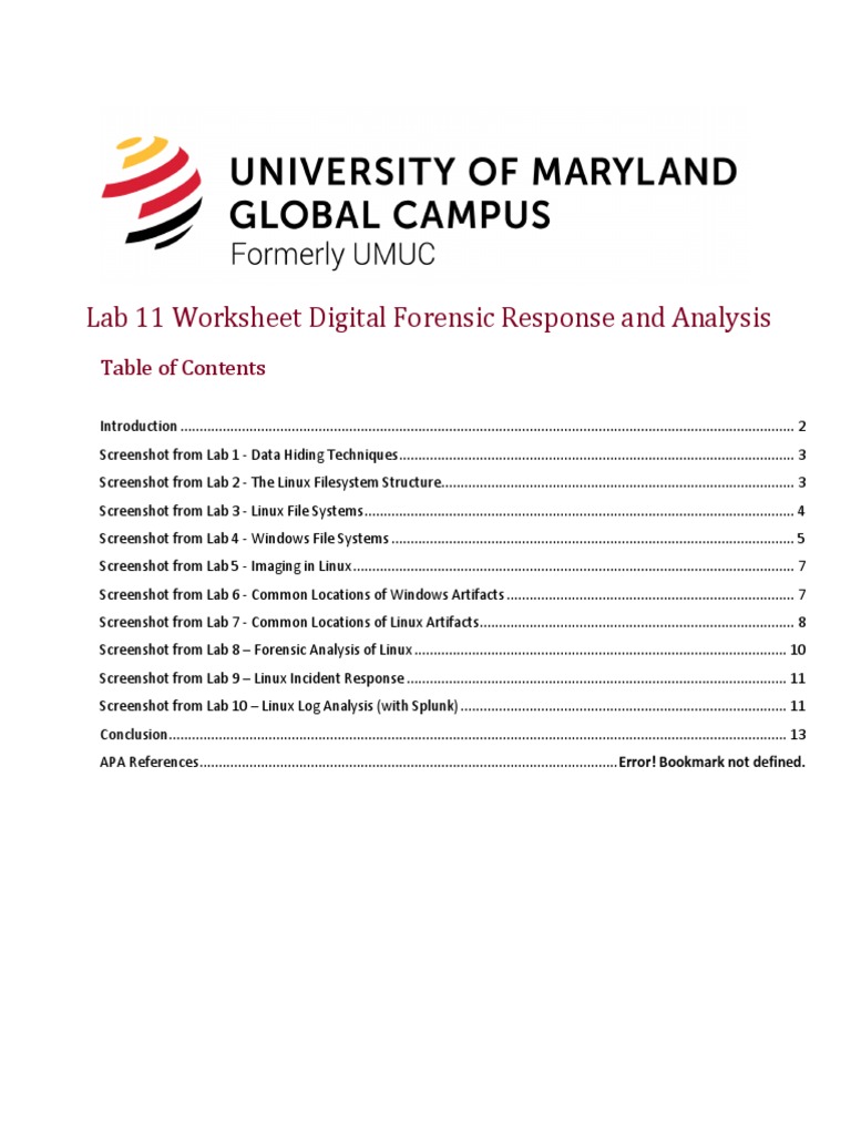 DFC630 - LAB11 - Digital Forensic Response and Analysis | PDF