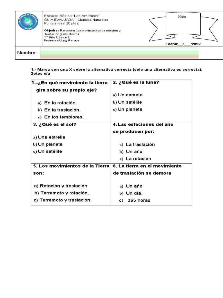 Ciencias Guía Evaluada Pdf