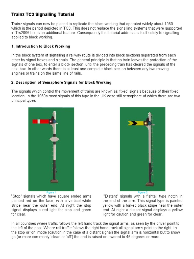 Trainz TC3 Signalling Tutorial | PDF