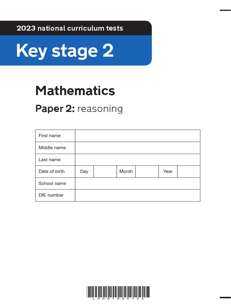 2023 Key Stage 2 Mathematics Paper 2 Reasoning-1 | PDF | Copyright | Area