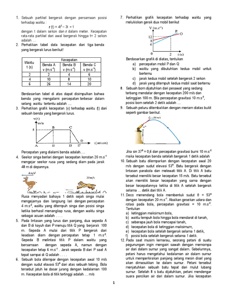 Analisis Gerak Partikel dan Percepatan | PDF
