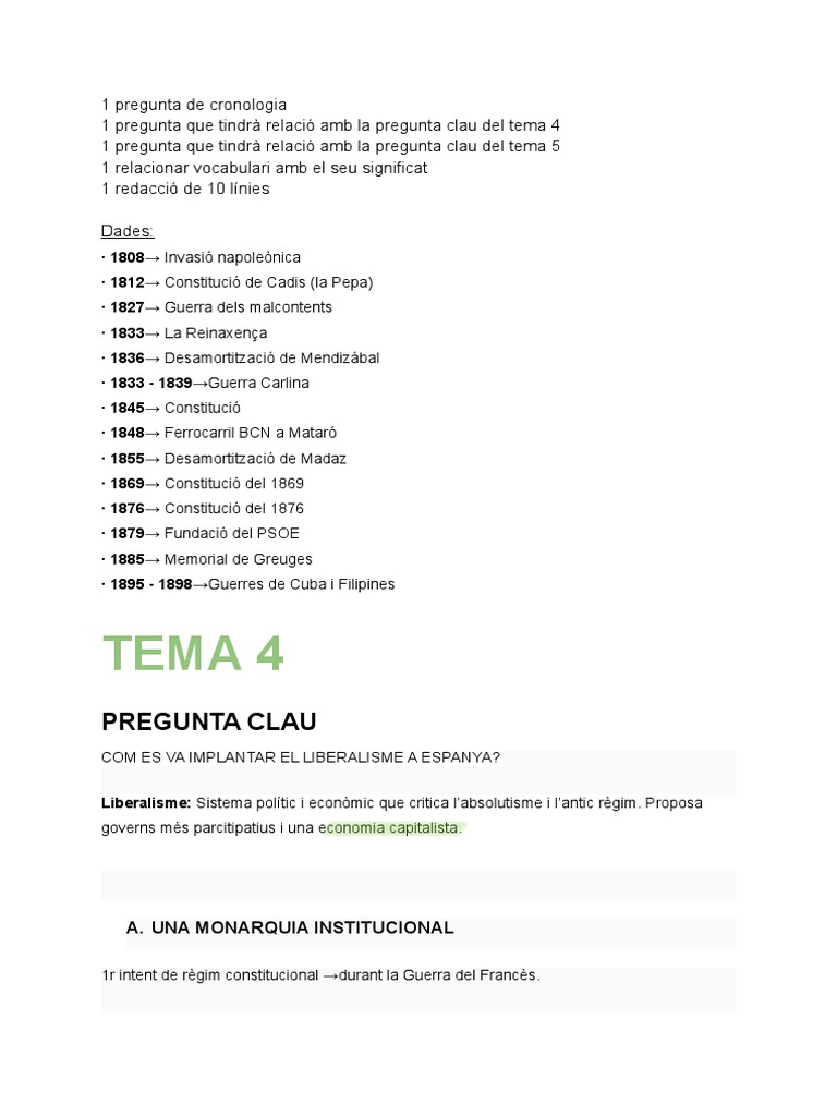 Tema 4: Pregunta Clau | PDF