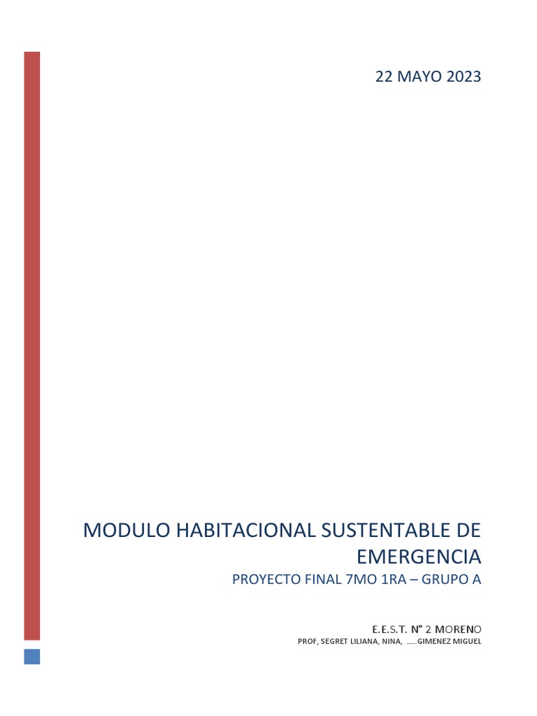 Proyecto Modulo Habitacional | PDF
