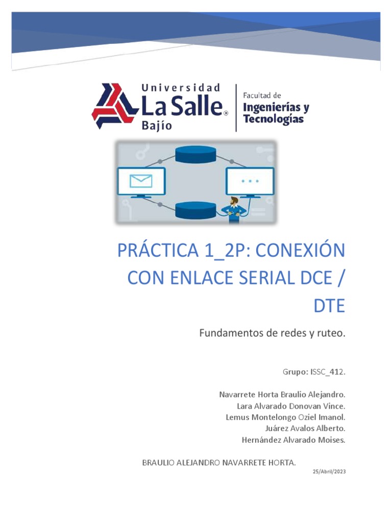 Práctica 1 - 2p - Conexión Con Enlace Serial Dce - Dte - Equipo 1 - Issc - 412 | PDF | Enrutador ...