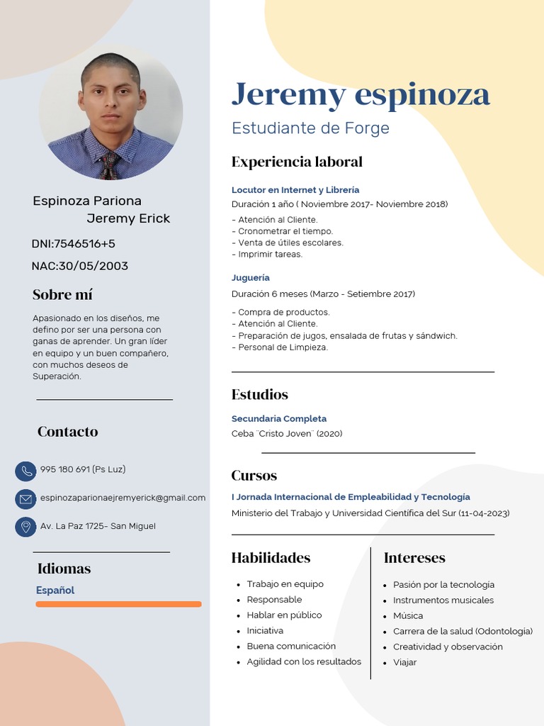 Cv-Jeremy) | PDF