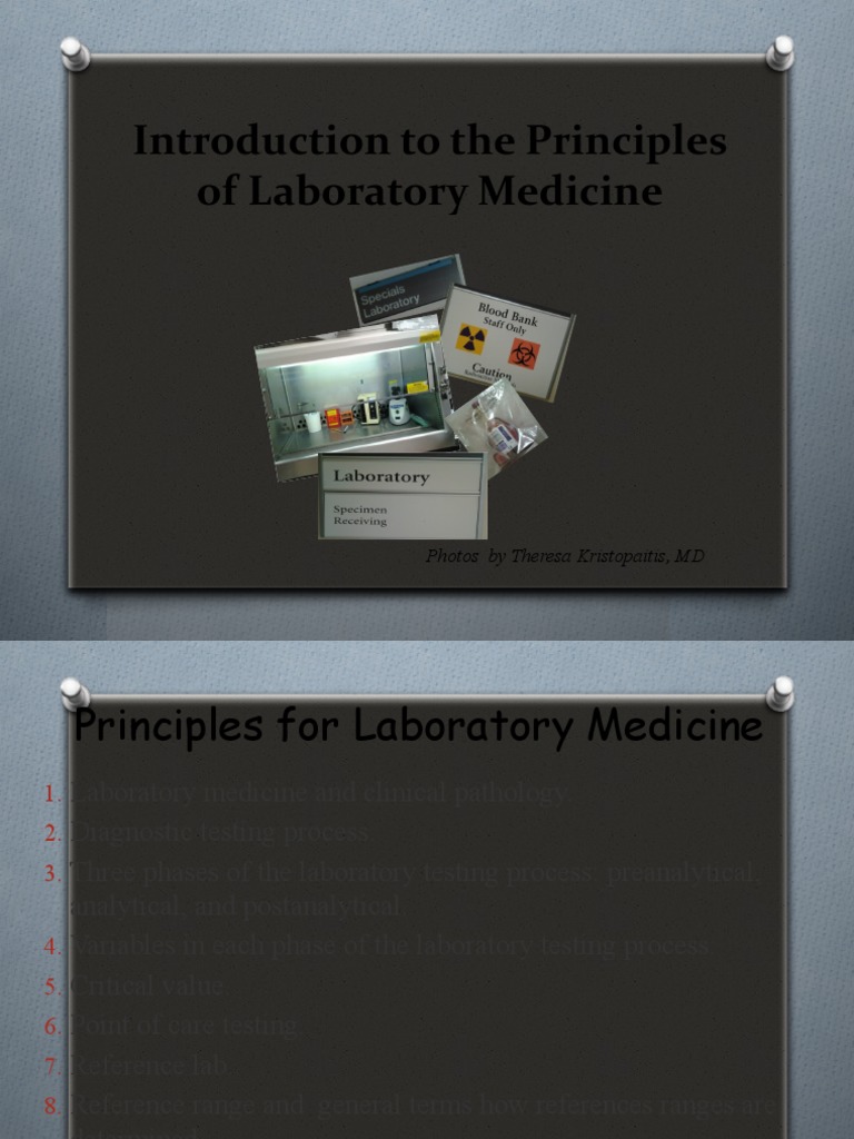 Introduction To The Principles of Laboratory Medicine | PDF | Wellness