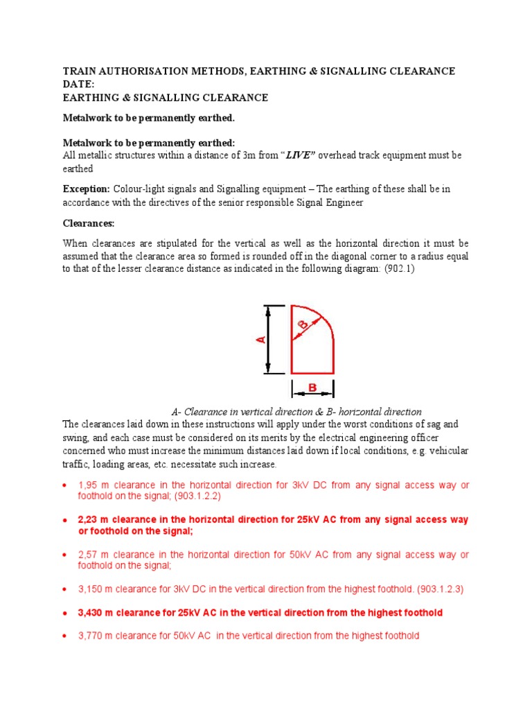 Methods of Train Authorisations & Signalling Clearance | PDF ...