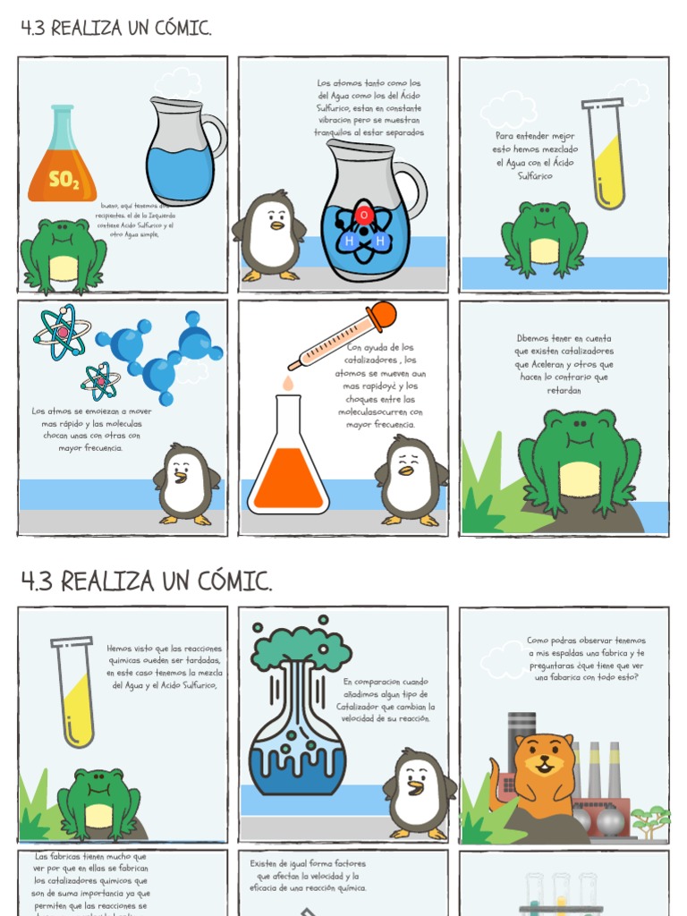 4.3 Cómic | PDF | Reacciones químicas | Catálisis