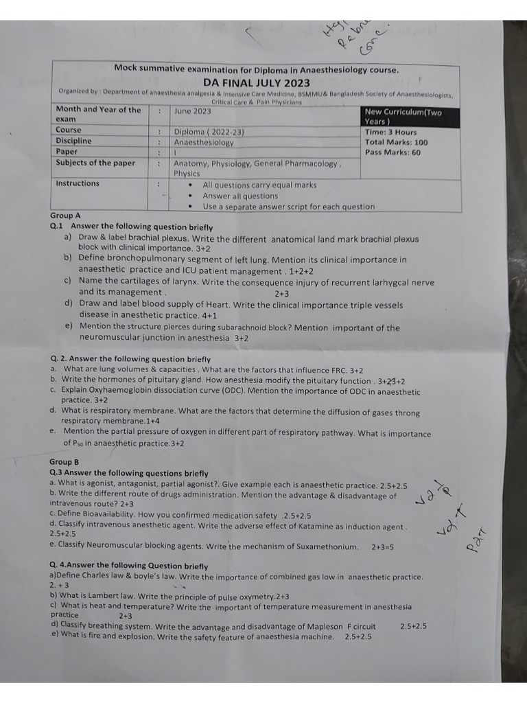 DA Final Mock 2023 | PDF