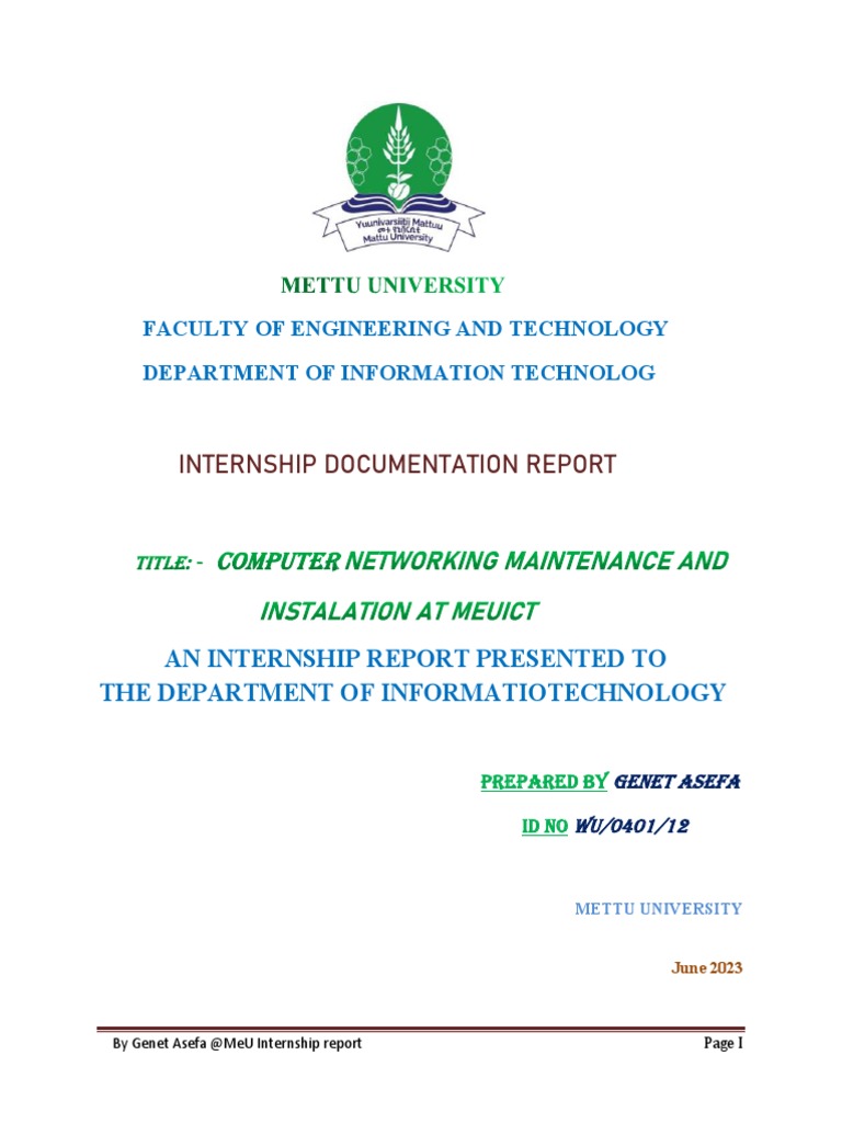 Computer Networking Maintenance and Instalation at Meuict | PDF ...