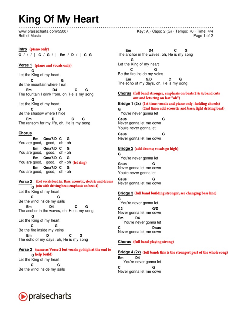 King-of-My-Heart-capo-WithNotes | PDF | Song Structure | Musicology