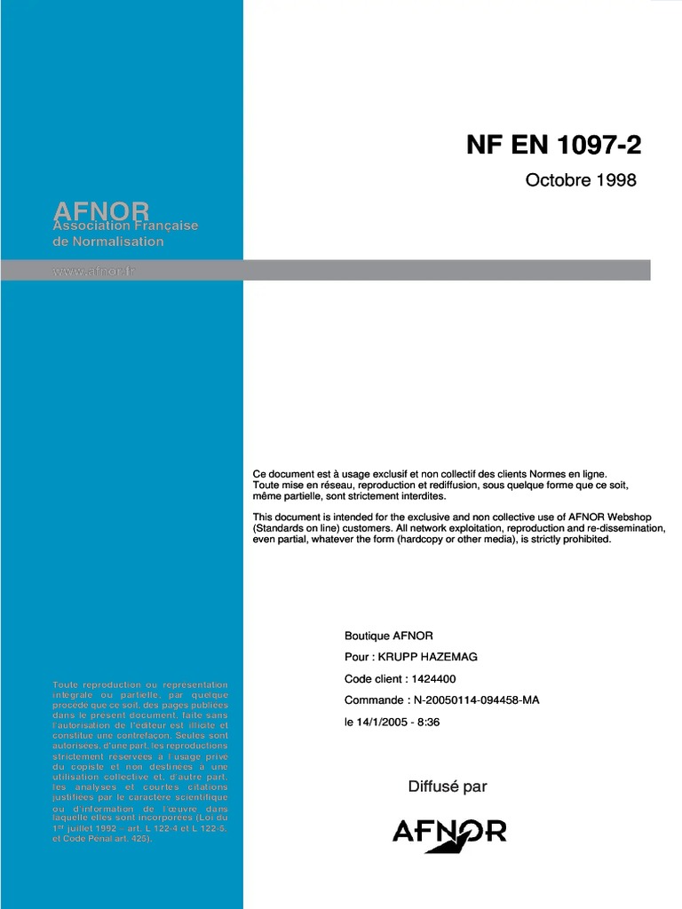 Wiac - Info PDF NF en 1097 2 PR | PDF