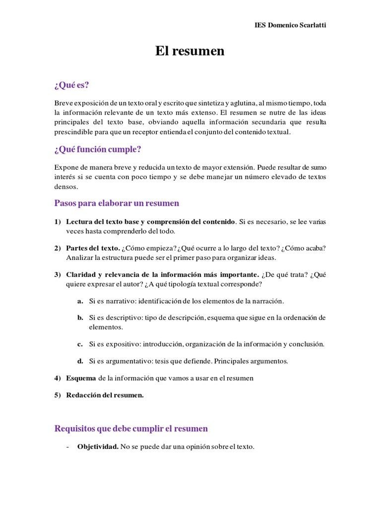 El Resumen | PDF | Información
