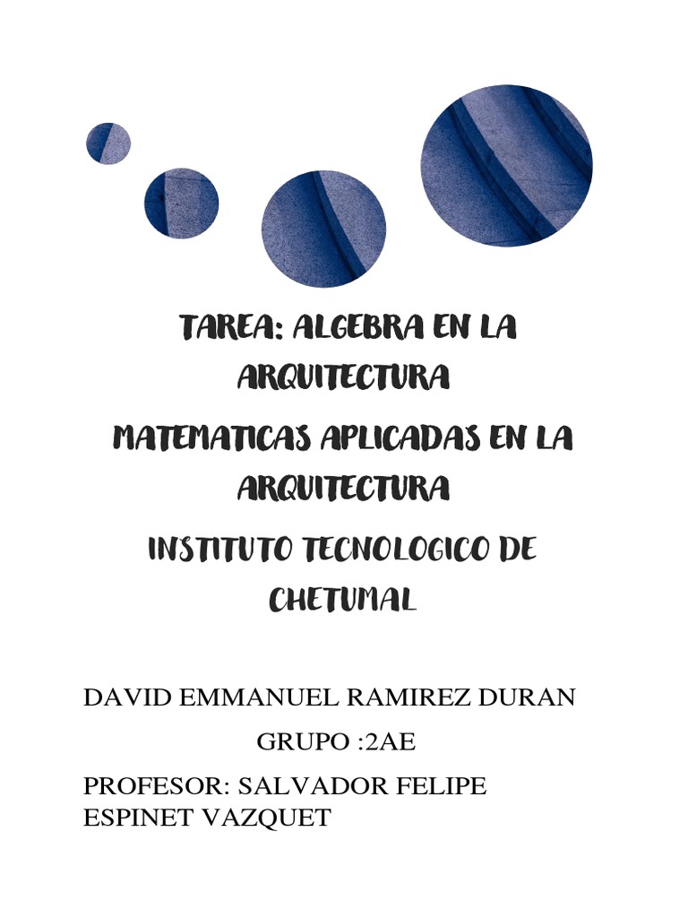 Algebra en La Arquitectura | PDF