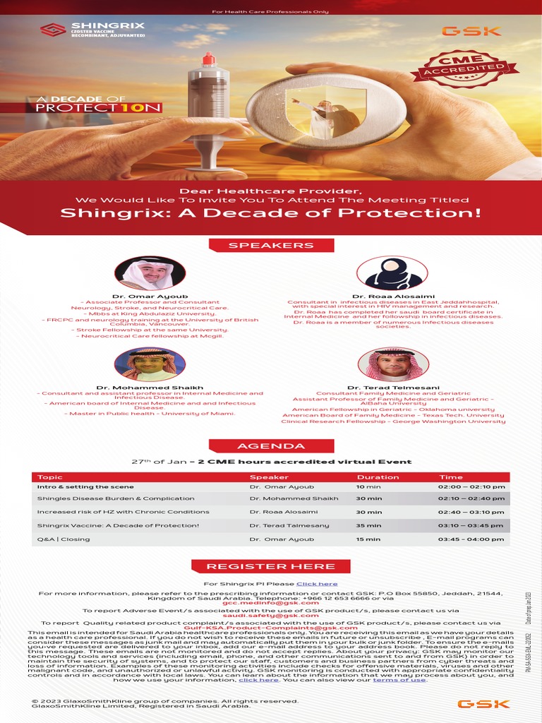 Shingrix Standalone Invitation Virtual | PDF | Self-Improvement | Wellness