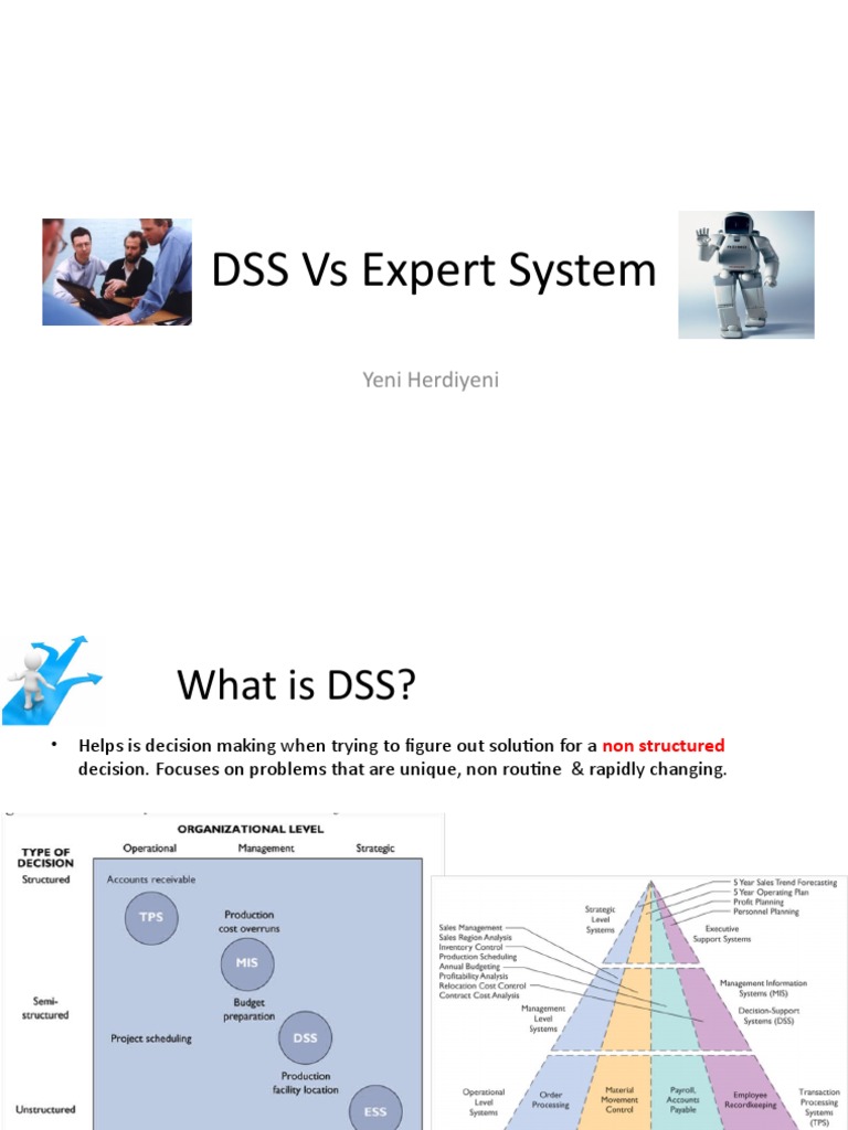 DSS Vs Expert System | Download Free PDF | Expert | Decision Making
