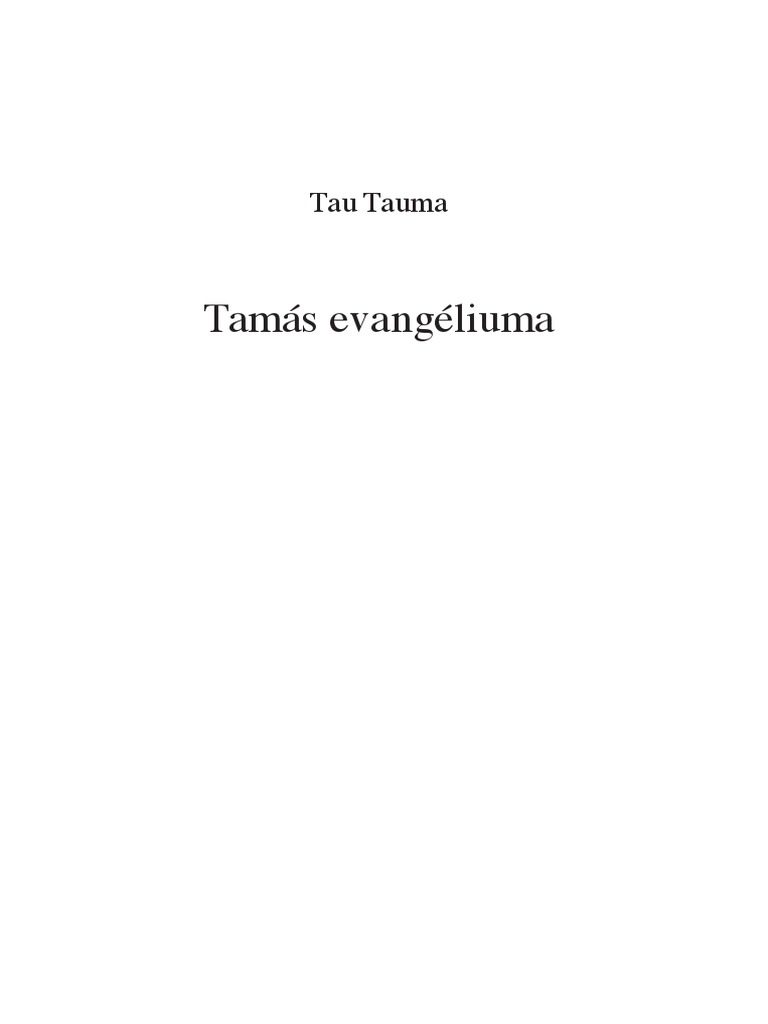 Tamás Evangéliuma: Tau Tauma | PDF