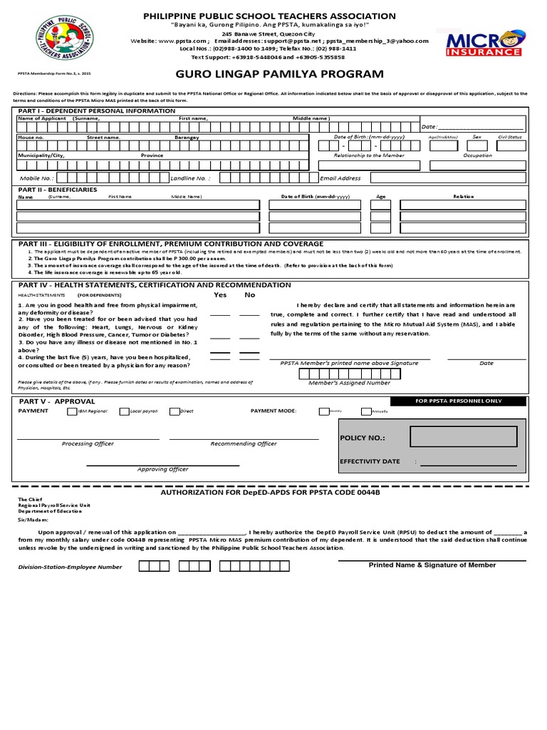 GLPP Form | PDF