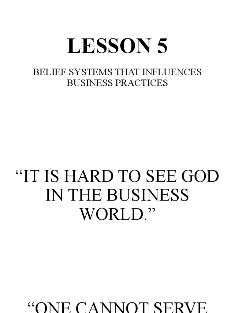 Lesson 5 Business Ethics | PDF | Confucianism | God
