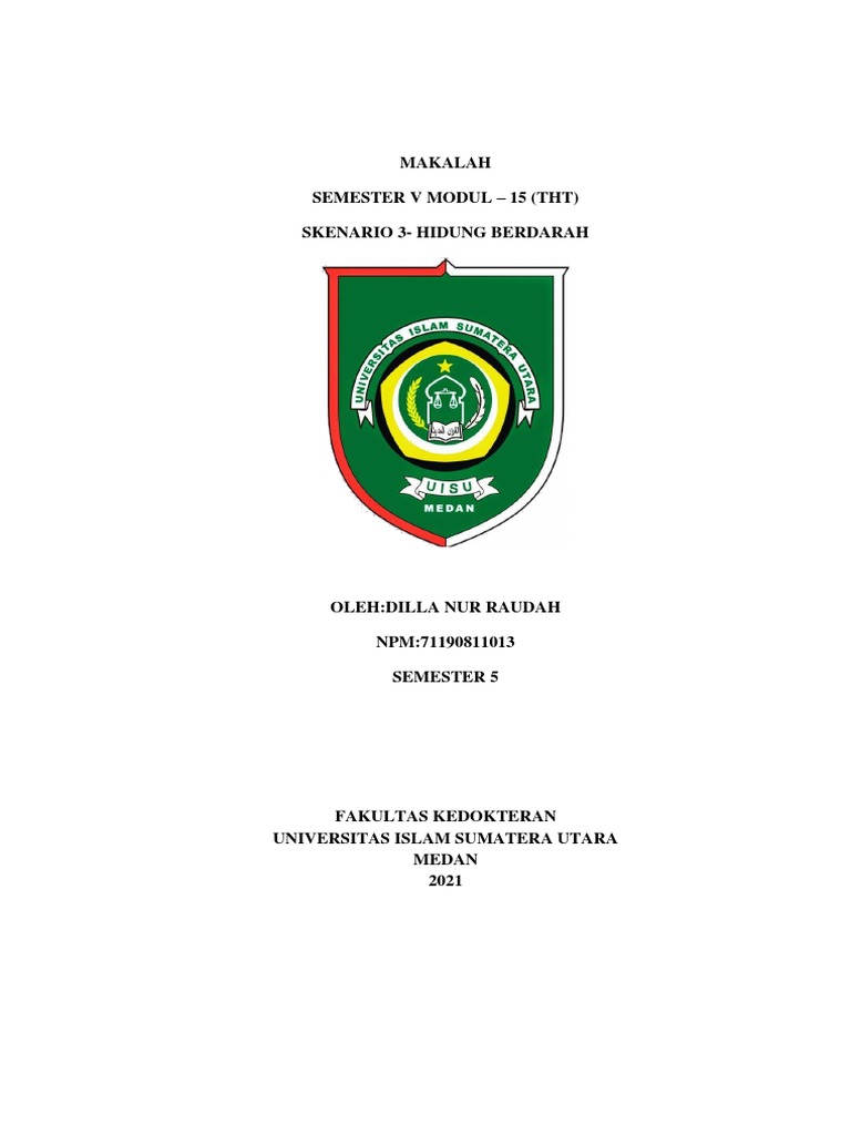 Makalah Modul THT 15 Skenario 3 - Hidung Berdarah-Dilla | PDF