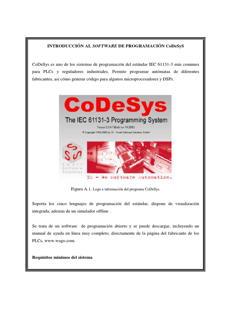 Introducción Codesys | PDF | Lenguaje de programación | Programa de computadora