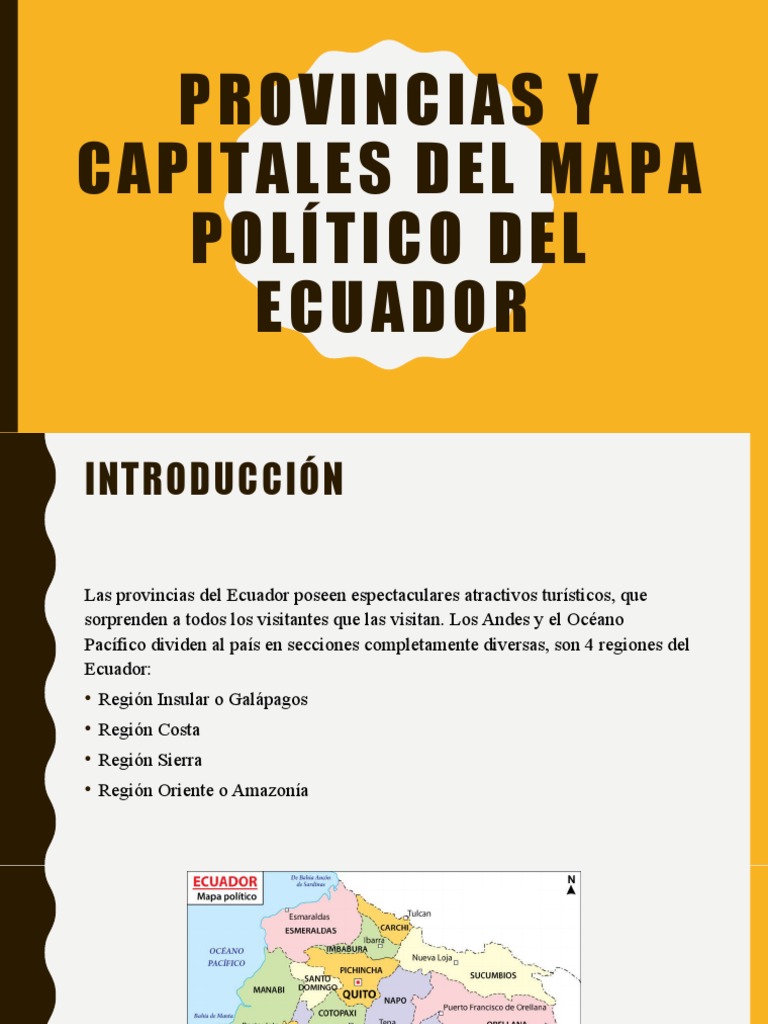 Provincias y Capitales Del Mapa Politico Del Ecuador 1-5471633524019 | PDF