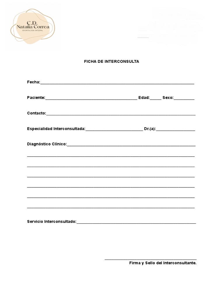 Ficha Interconsulta PDF | PDF