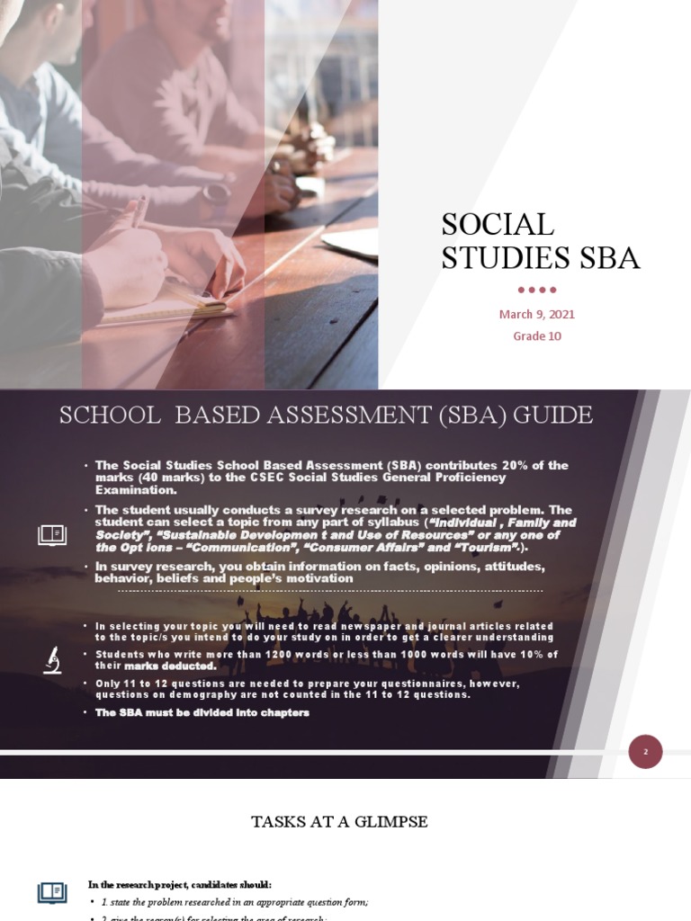Social Studies CSEC SBA Guide | PDF