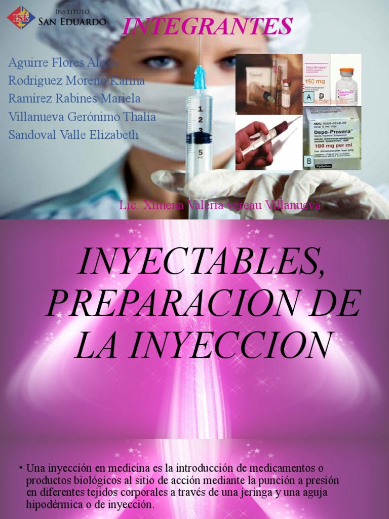 Inyectables y Preparacion de La Inyeccion | Descargar gratis PDF | Inyección (medicina ...
