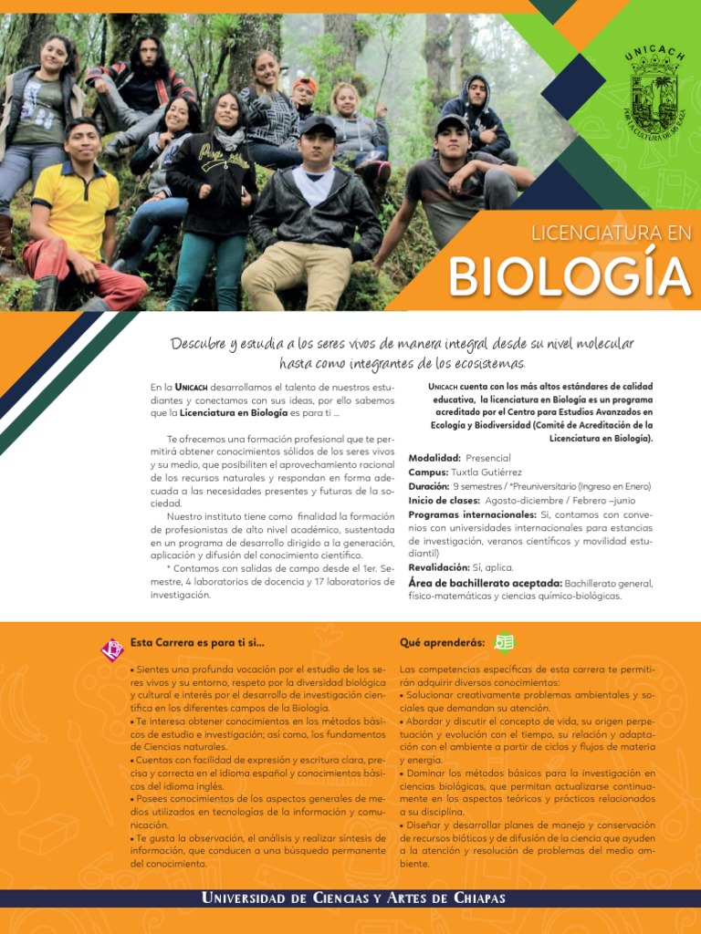 Triptico Biol Corregido 27 Marzo Final | PDF | Biología | Science