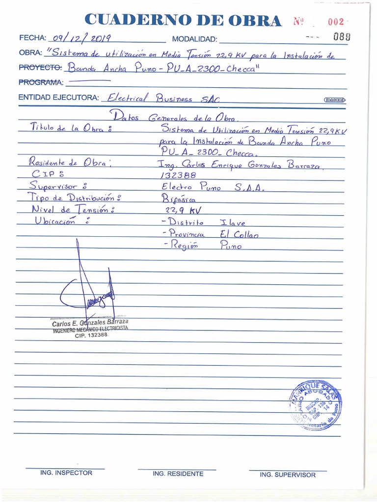 Cuaderno de Obra | PDF