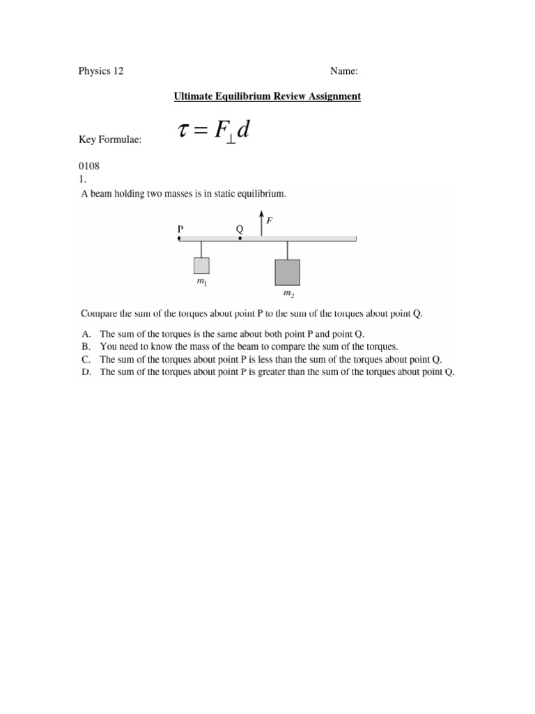 Ultimate Equilibrium Physics Review | PDF | Force | Friction