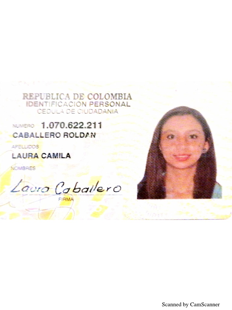 Cedula Camila Caballero | PDF