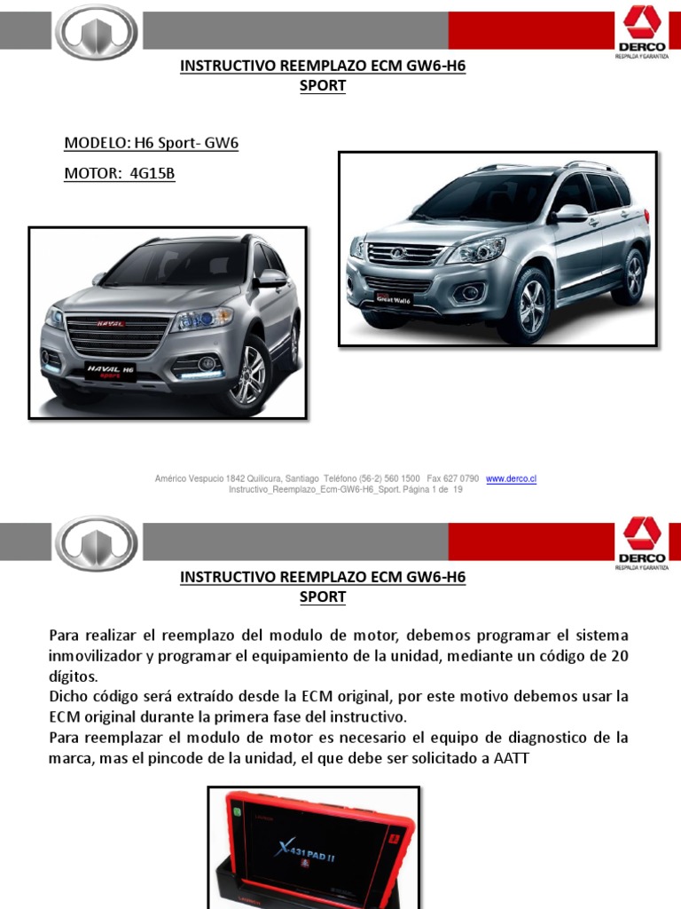 Reemplazo ECM H6 Sport-GW6 | PDF | Informática | Software