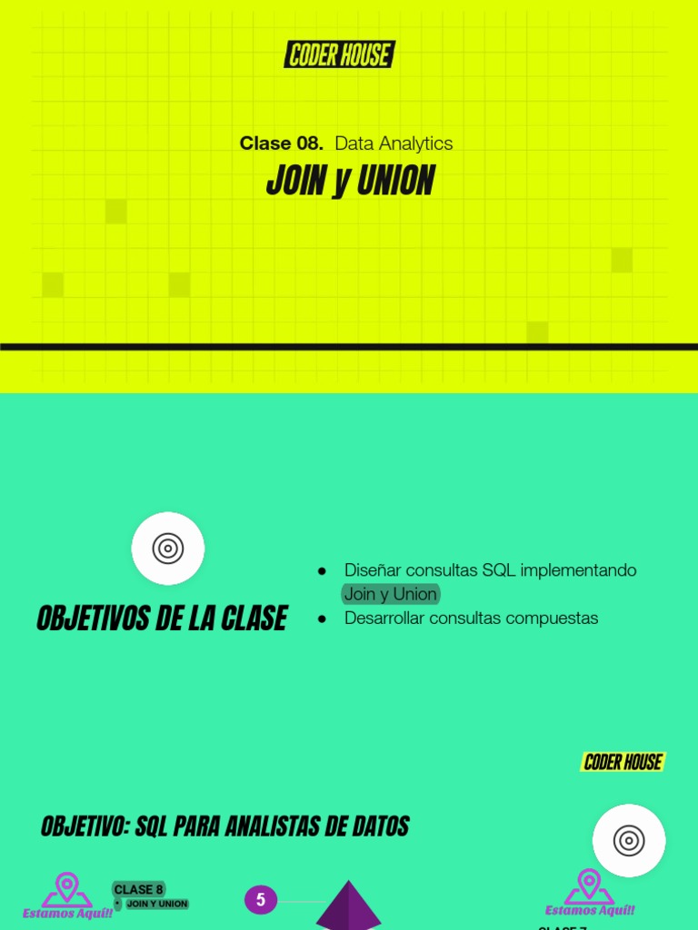 Clase 08 - Join y Union | PDF