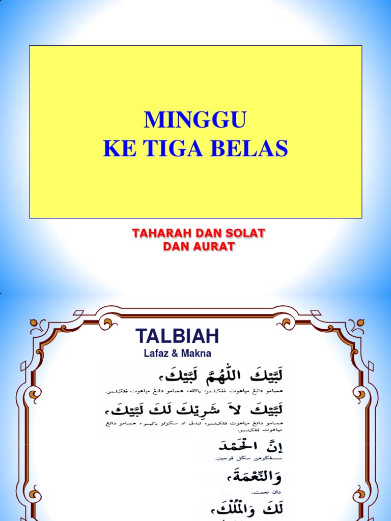 Bahan Taklimat 13 - Taharah Dan Solat Dan Aurat | PDF