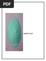 Preparation of Mohr Salt | PDF | Salt (Chemistry) | Ammonium