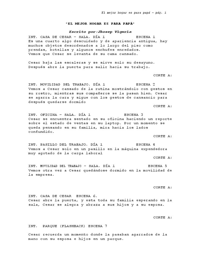 Plantilla Guion Literario | PDF