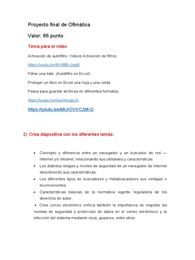 Proyecto de Ofimatica-1 | PDF