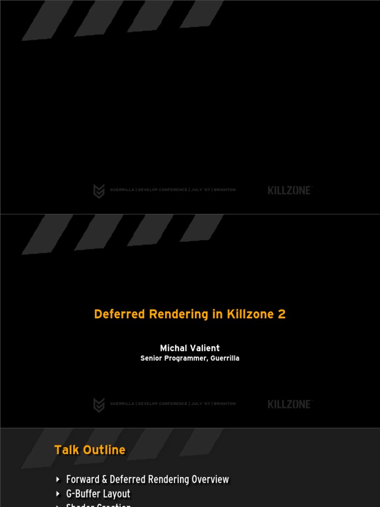 Deferred Rendering in Kill Zone | PDF | Shader | Rendering (Computer Graphics)