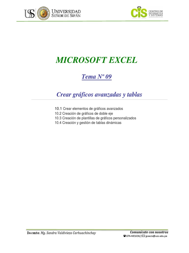 Tema 09 MOS Excel | PDF | Microsoft Excel | Hoja de cálculo