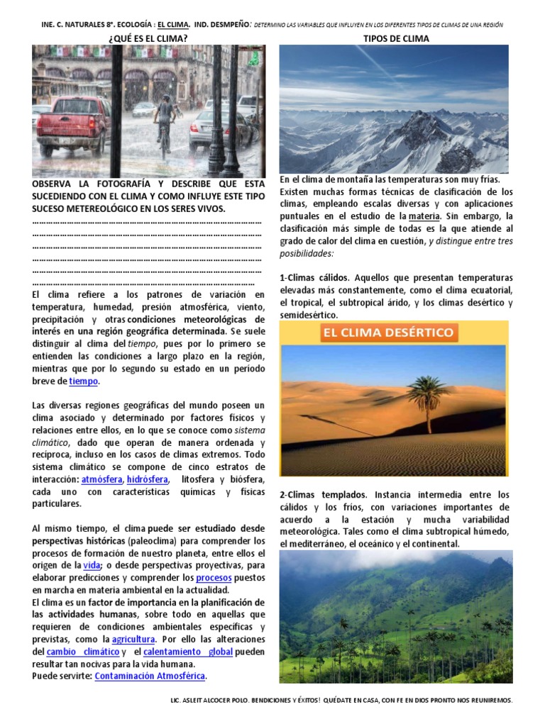 QUÉ ES EL CLIMA | PDF | Clima | Herida