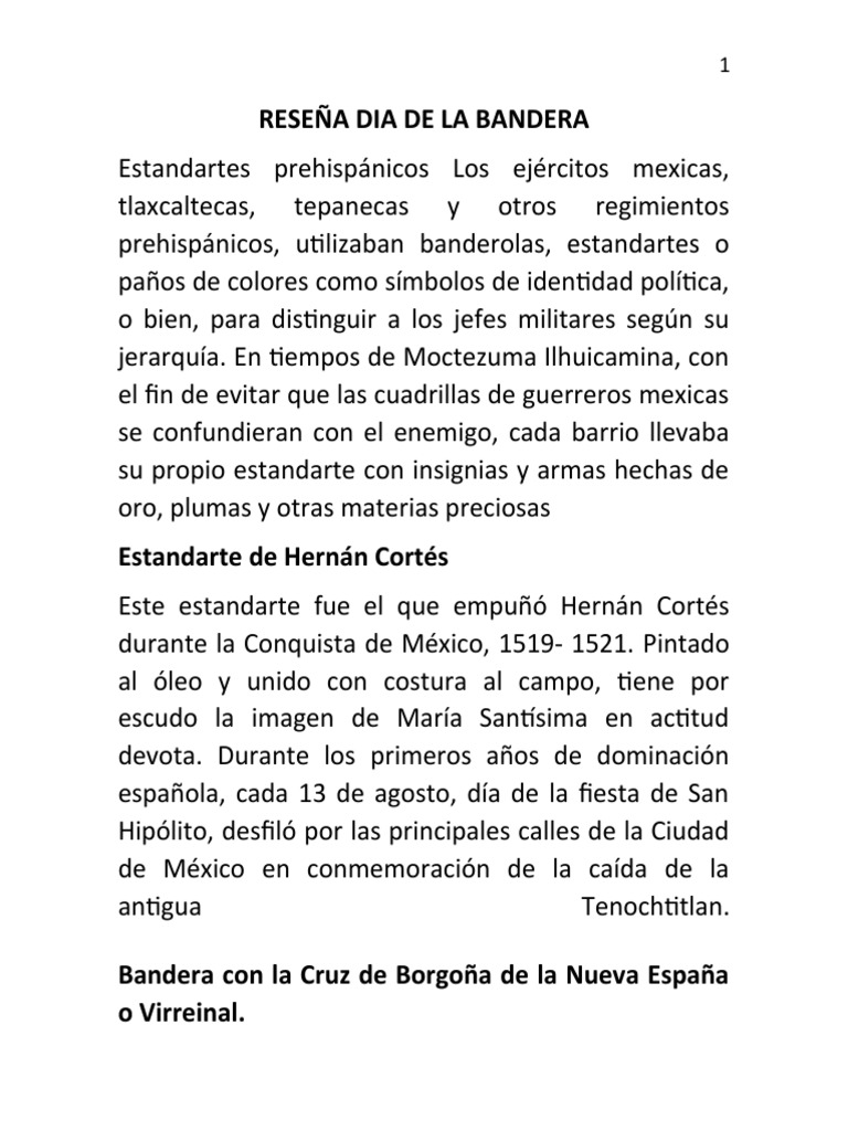 Reseña de La Bandera Mexicana | PDF | México