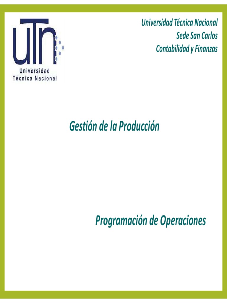 Programación de Operaciones: Reglas y Métodos | PDF | Sustracción ...