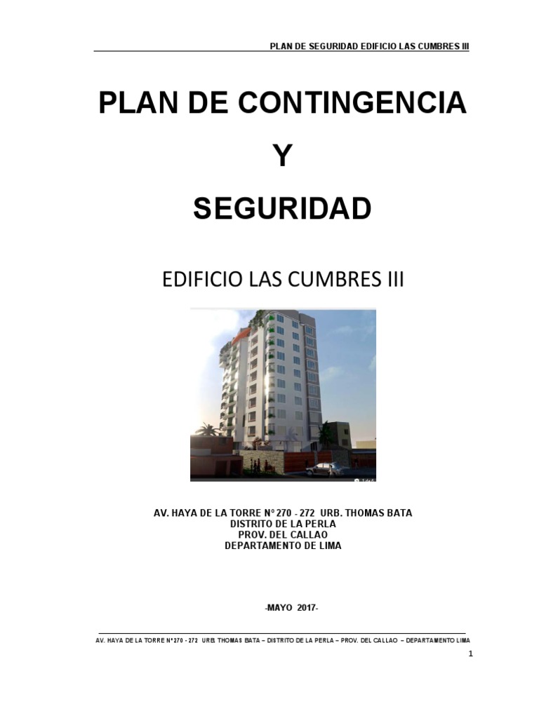 Plan de Seguridad Haya de La Torre | PDF | Lima | edificio